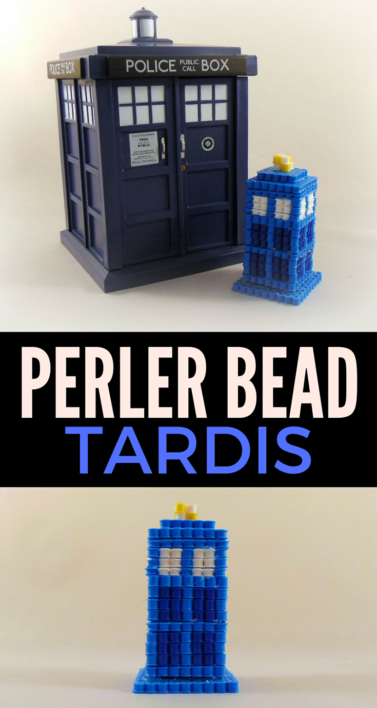 Easy to make 3D Perler Bead TARDIS – Krysanthe